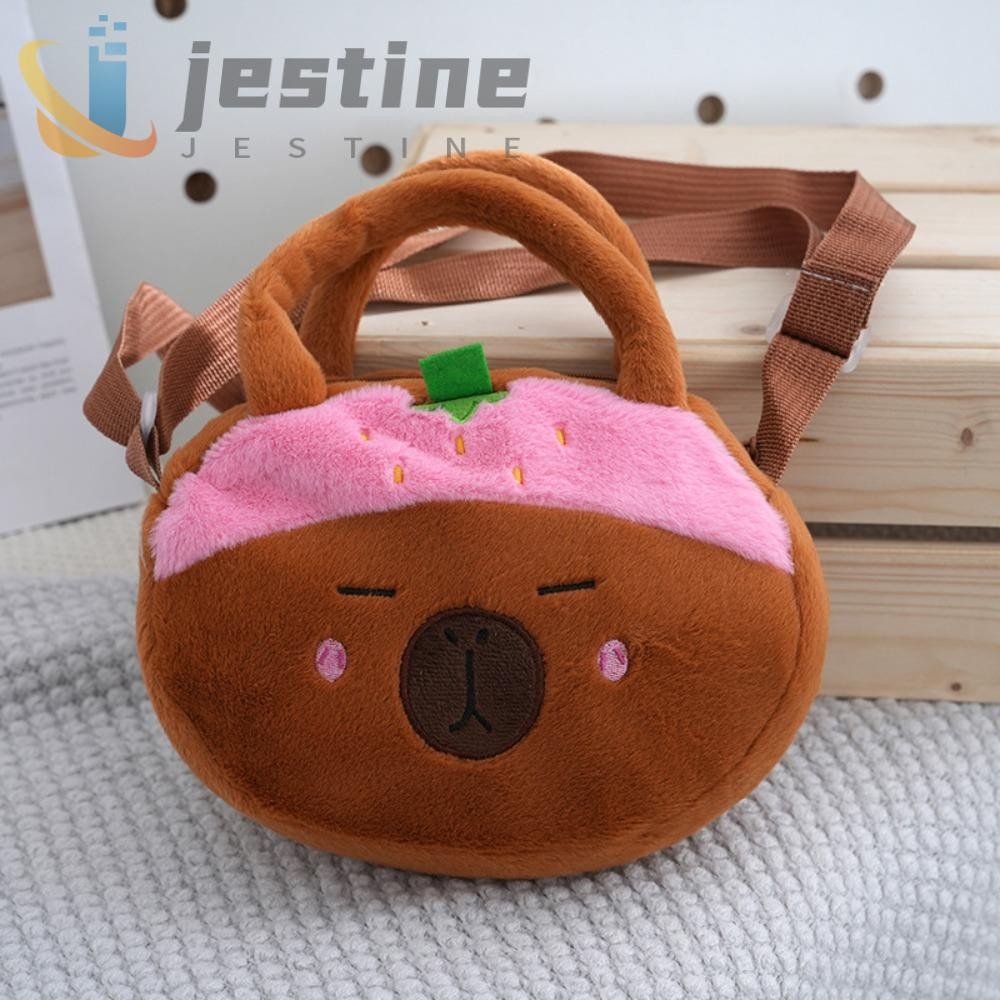 JESTINE Capybara Crossbody Bag, Zipper Animal Cartoon Capybara Plush ...