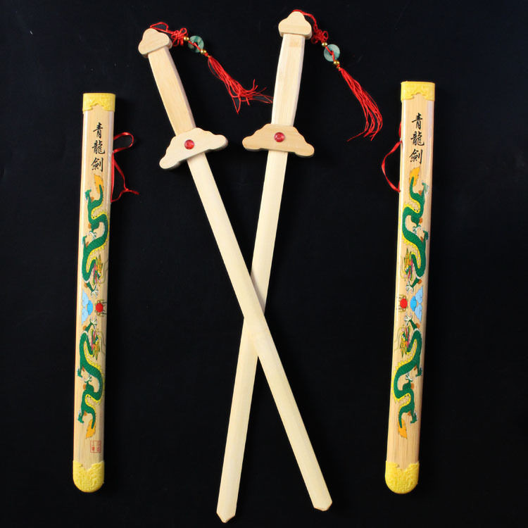 Qinglong Sword Wooden Wooden Sword Children's Toys Bamboo Sword Wooden ...