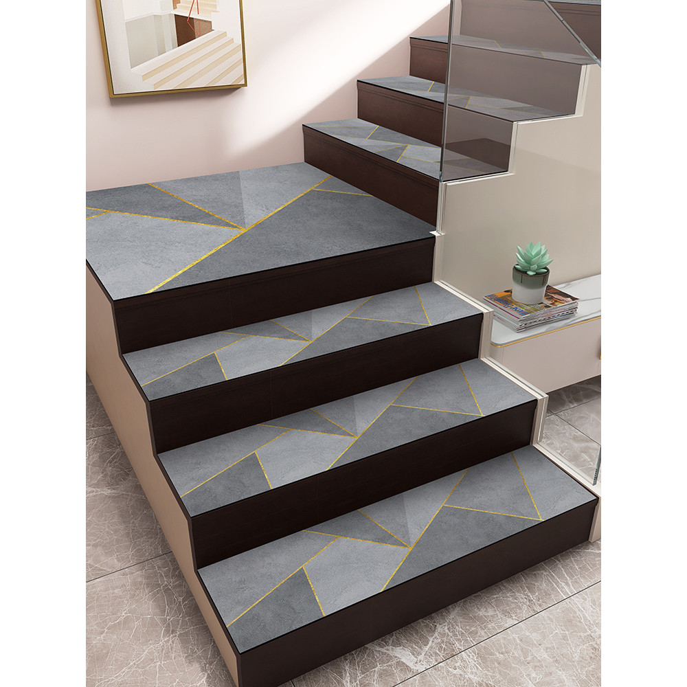 Stair Mat Simple Light Luxury Rotating Step Sound Insulation Carpet ...