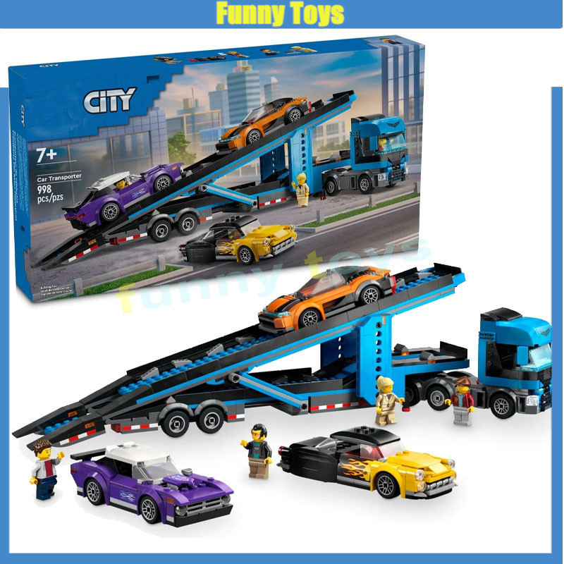 City-60408 Sports Car Transporter Creative Building Block SPEED Toy Set ...
