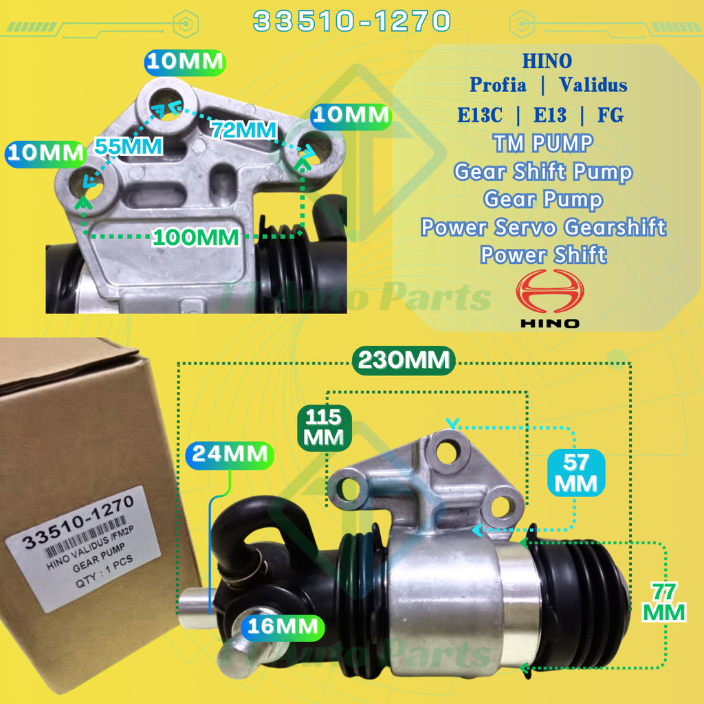 Power Servo Gear Shift Pump / Pam Penukaran Kuasa | Hino E13 E13C FG ...