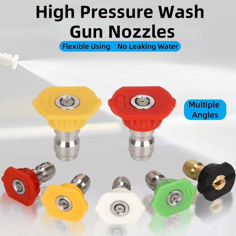 5pcs Car Wash Nozzle Kit 1/4" Quick Connect Spray Nozzle High Pressure ...