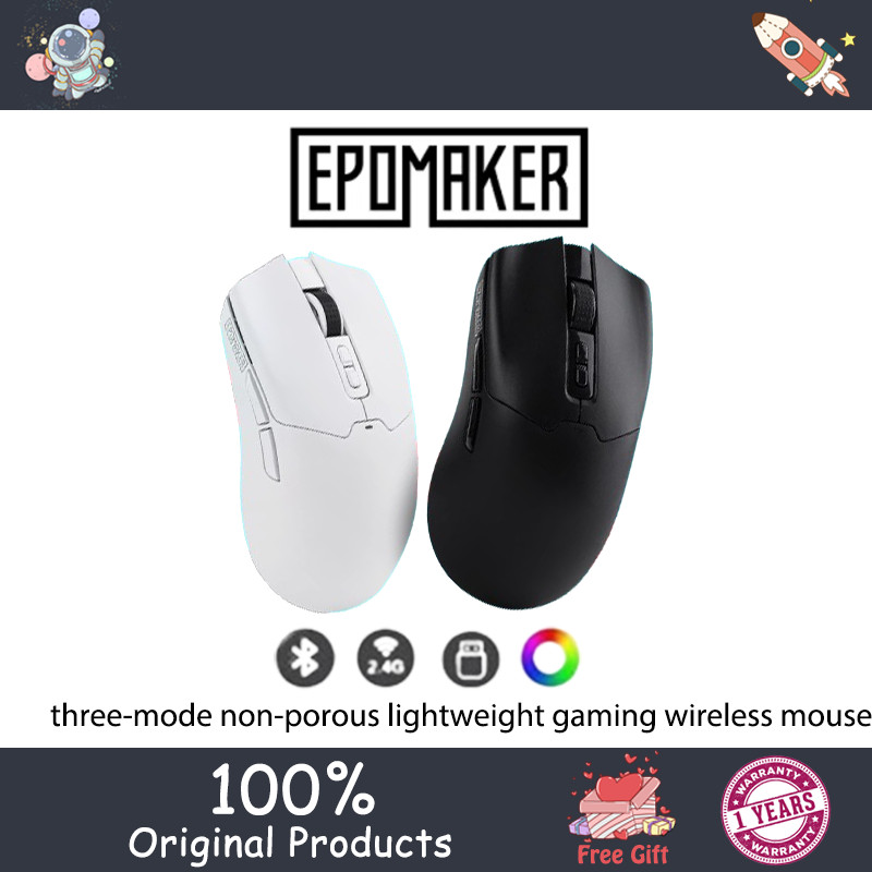 EPOMAKER Click three-mode non-porous lightweight gaming wireless mouse ...