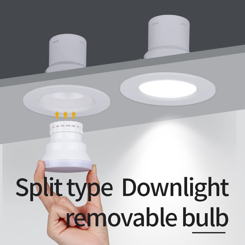 LED Downlight Bulb removable rechangeable Embedded Down light split ...