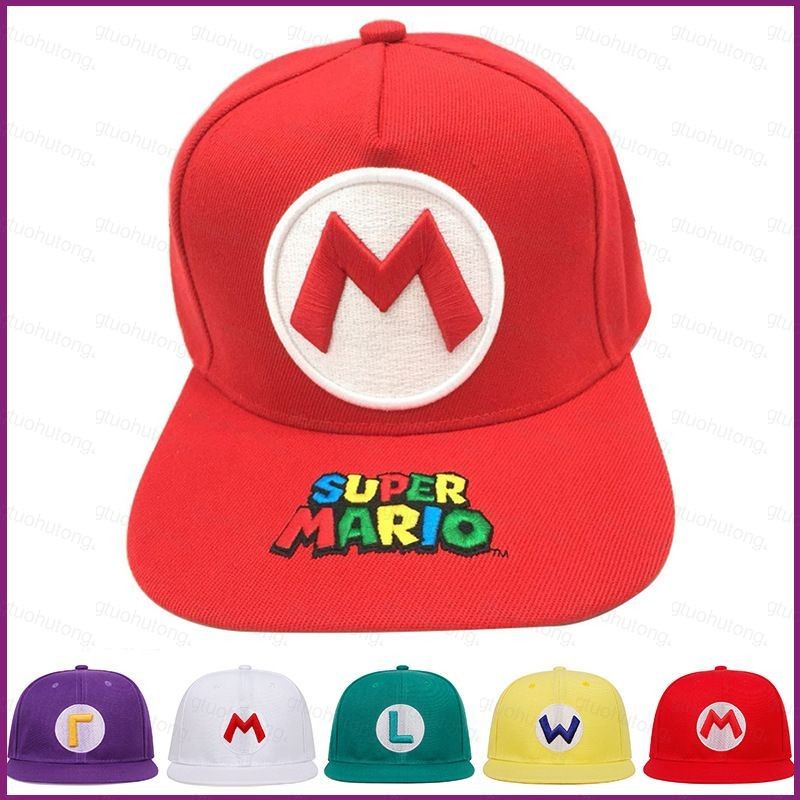HT2 Super Mario Luigi Baseball Cap for Kids Boy Sunhat Peaked Cap for ...