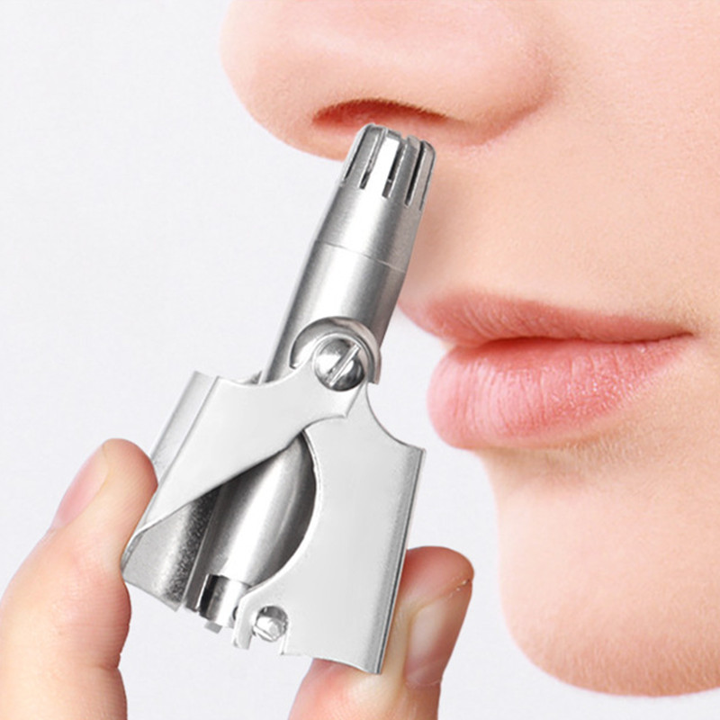 Stainless Steel Manual Nose Hair Trimmer Cutter Portable Washable ...