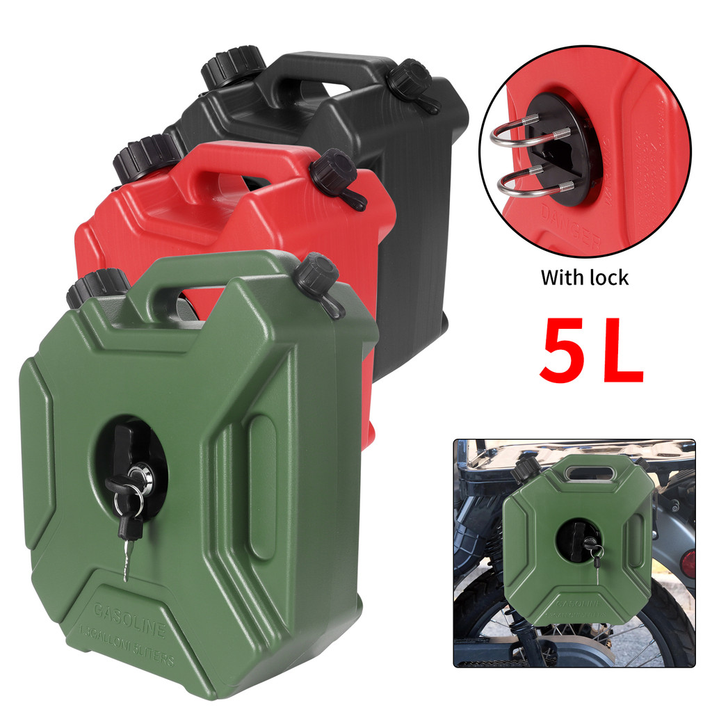 Red Green Black 5L Fuel Tank Petrol Cans Barrels Can Gas Spare ...