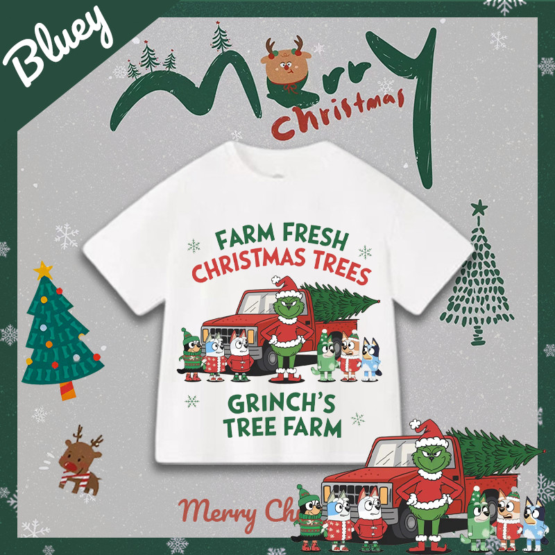 Short Sleeve For Christmas (Bluey Grinch x Christmas) | Cartoons ...