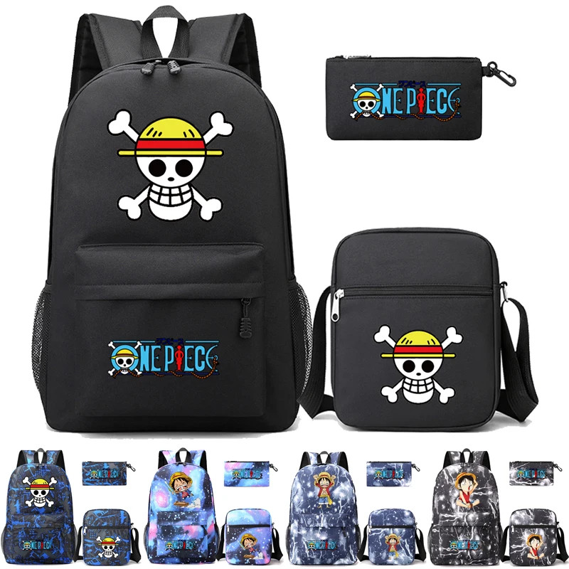 One Piece Backpack Monkey D. Luffy Teenagers Student Schoolbag Boy Girl ...