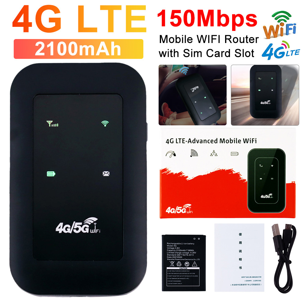150Mbps Wireless Wifi Mobile Hotspot 4G LTE Router Pocket WiFi Router ...