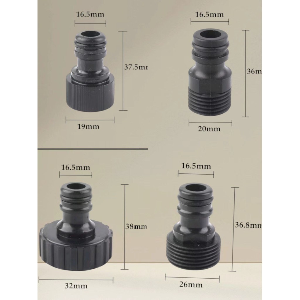 Male Thread Female Thread Plastic Quick Connector Adapter Joint Water ...