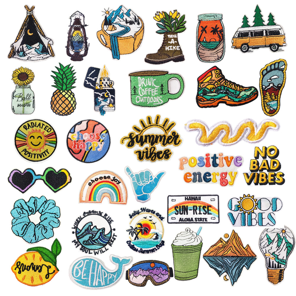 Ironing Patch New Product Cartoon Pineapple Milk Tea Gesture Embroidery ...