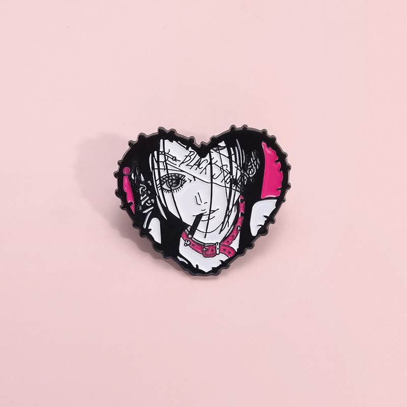 Anime Nana Cartoon Characters Brooch Pins Cool Punk Girl Heat Brooch ...