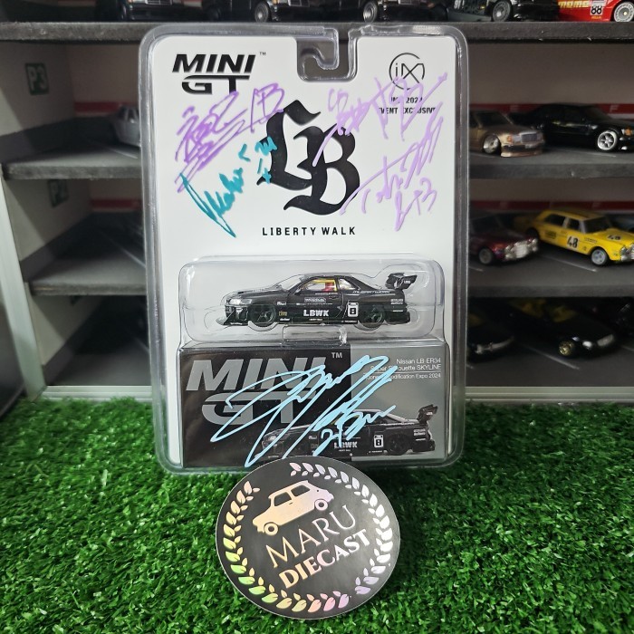 Mini GT 797 nissan LB-ER34 super silhouette skykine 5 signs RARE IMX ...