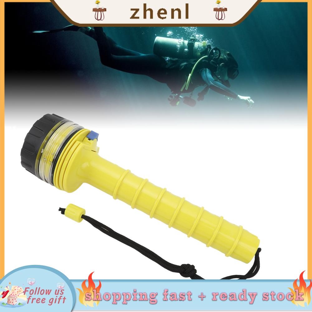 Zhenl Dive Flashlight Anti Slip Waterproof LED Submersible for ...
