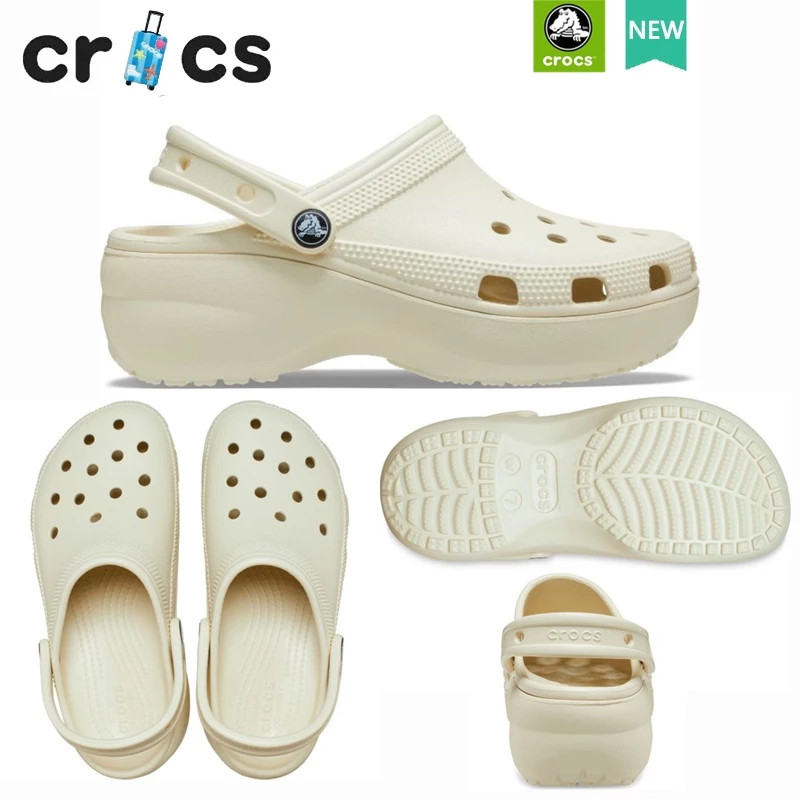 Crocs original 100% Women's Classic platform clog sandals female | Shopee Malaysia