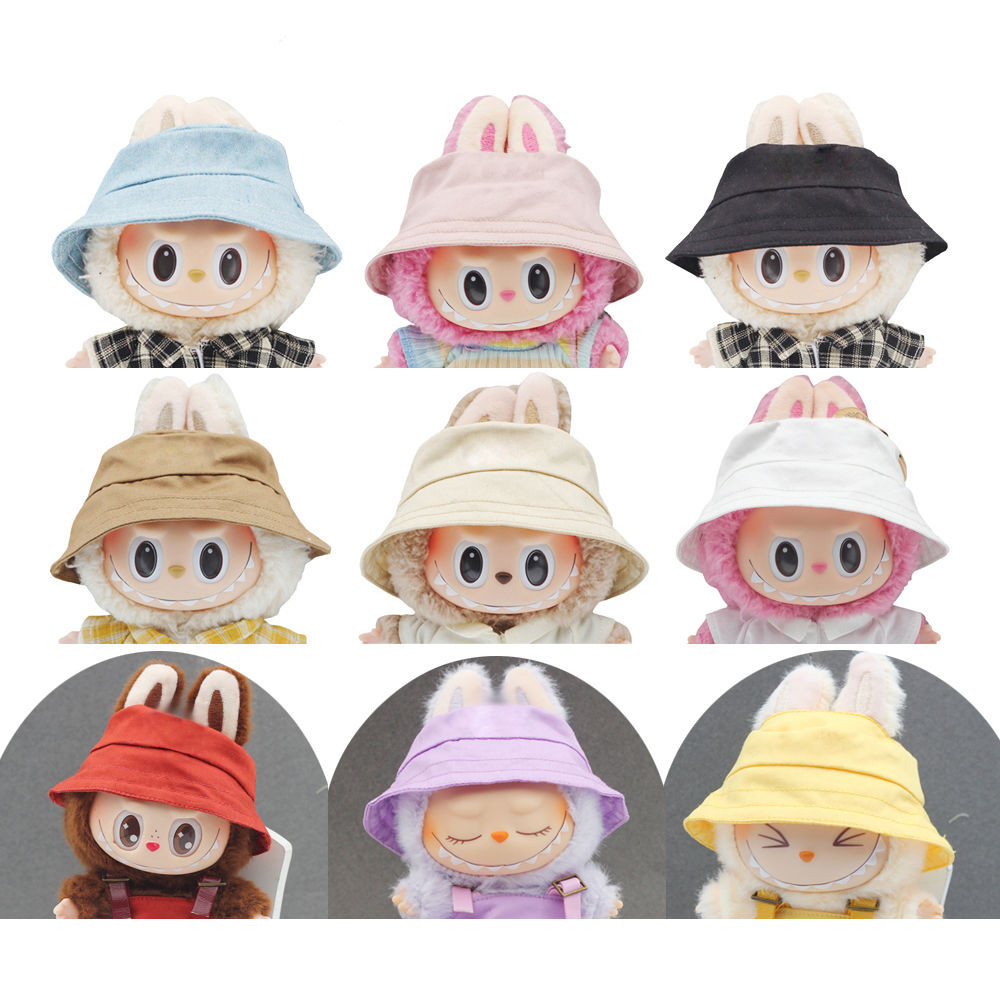 For 1st and 2nd Gen Vinyl plush Labubu Macaron Casual Fisherman Hat ...