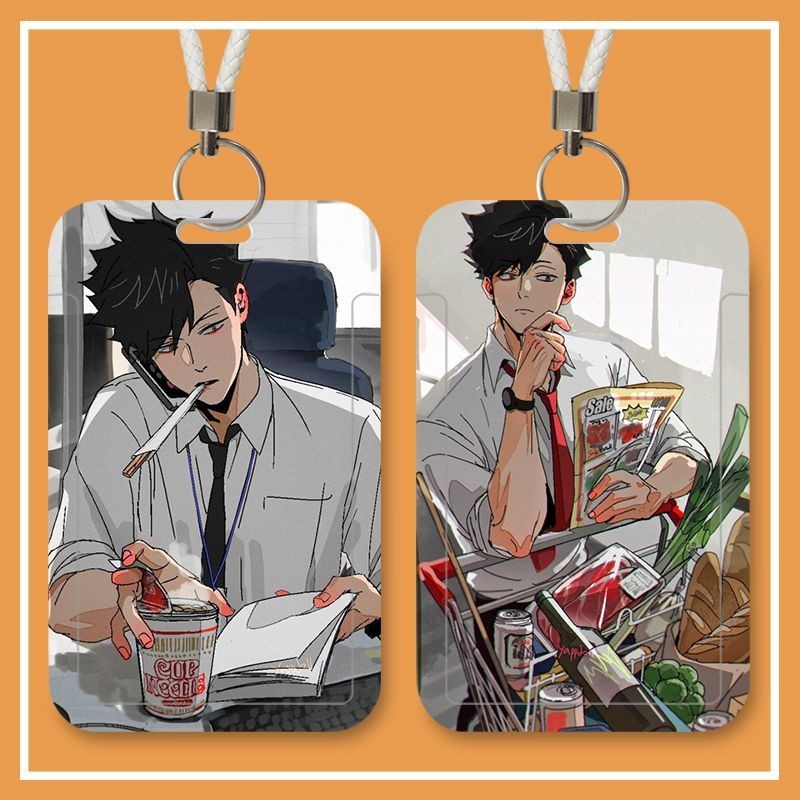 Anime Haikyuu!! Tetsurou Kuroo Student Slide Card Holder Lanyards ...