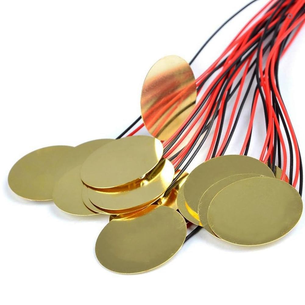 15pcs Piezo Pickup 27mm Piezo Amplifiers Discs Piezo Disc Transducer Contact Microphone Trigger ...