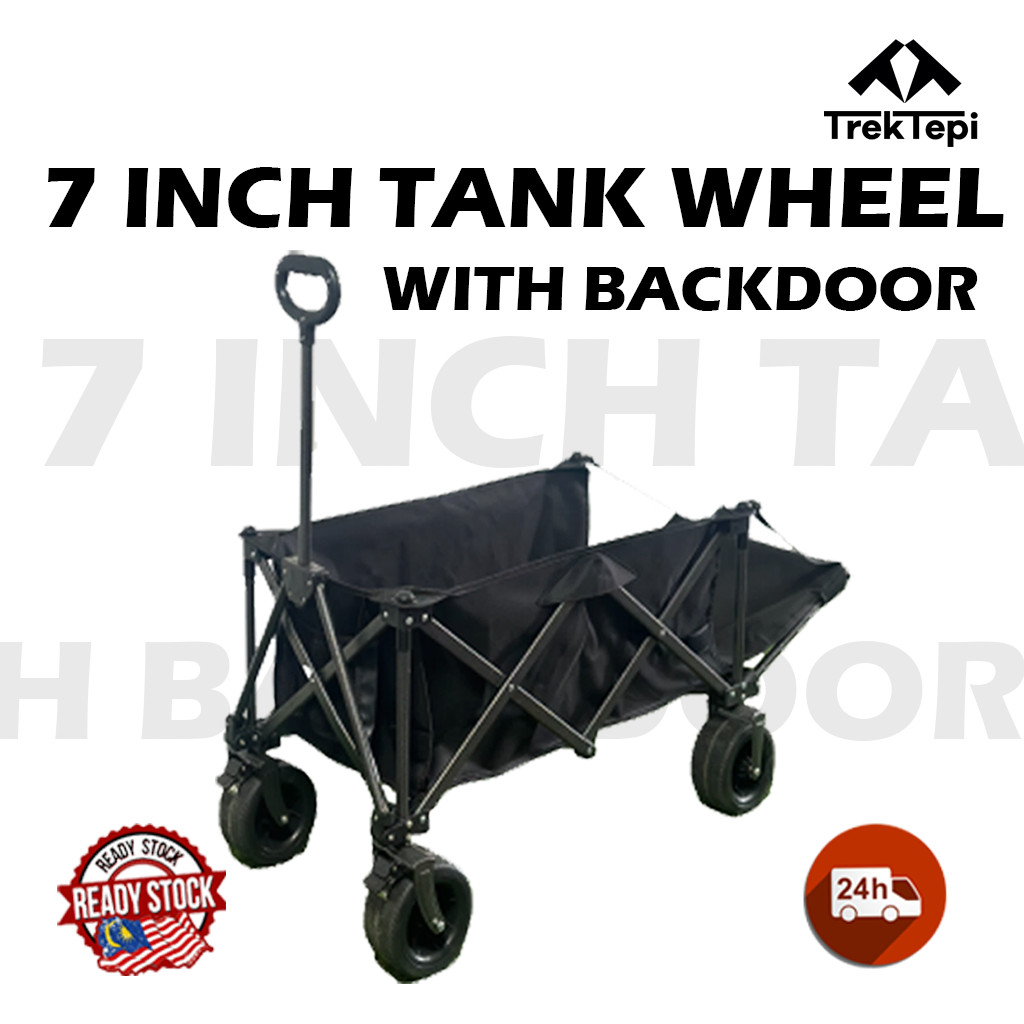 TrekTepi 7Inch Wagon Trolley Tank Wheel with Backdoor (YF068-2) 200L ...