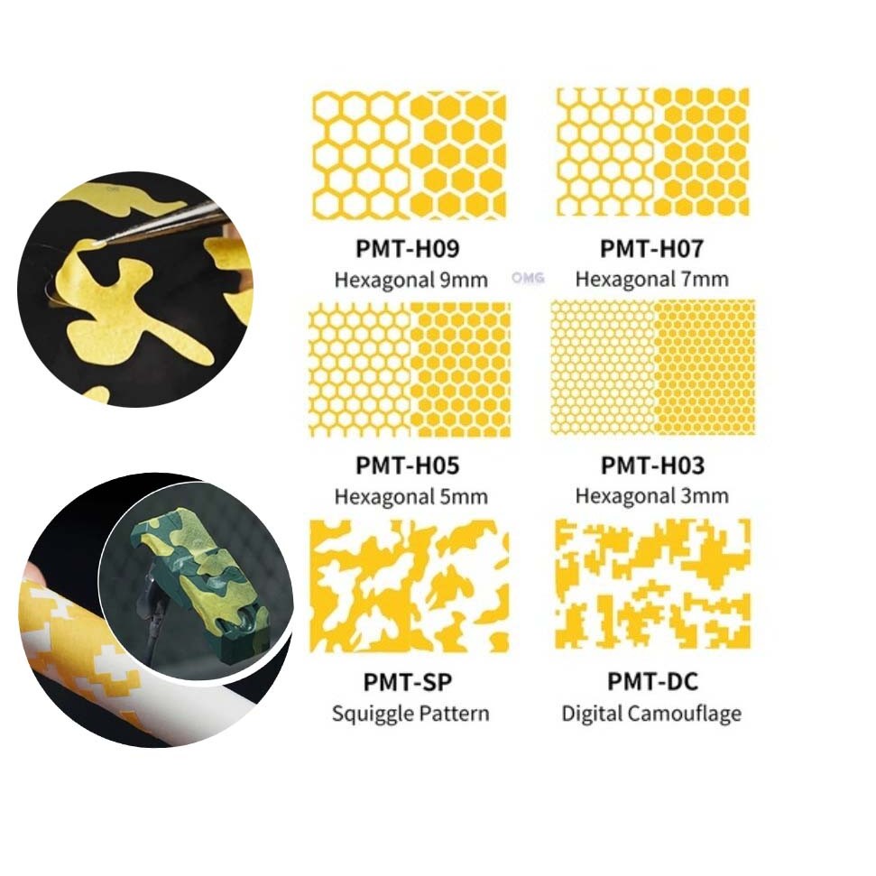 DSPIAE PMT Precut Masking Tape PMT-H03~PMT-H09 for Gundam GK DIY Model ...