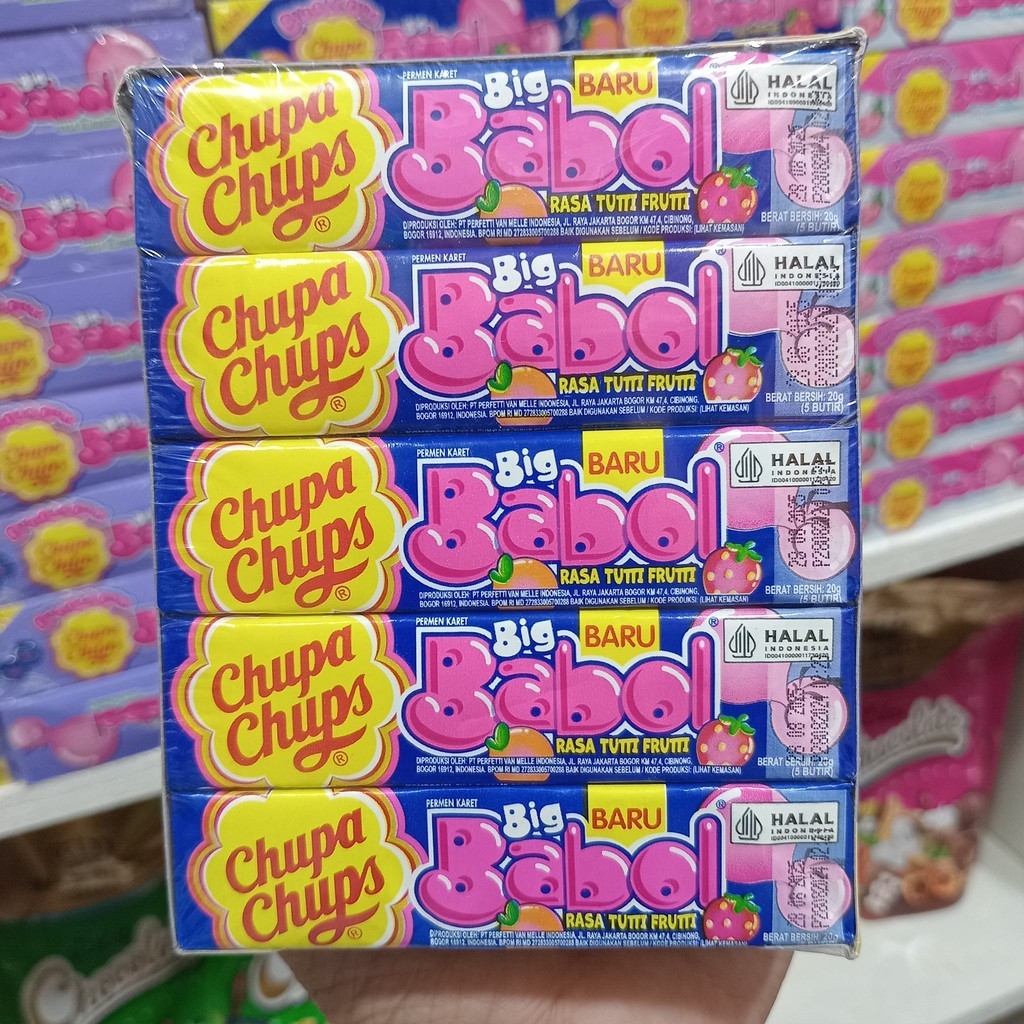 Chupa Chups Big Babol Soft Bubble Gum Tutti Frutti Flavour 20 Pcs | Shopee Malaysia