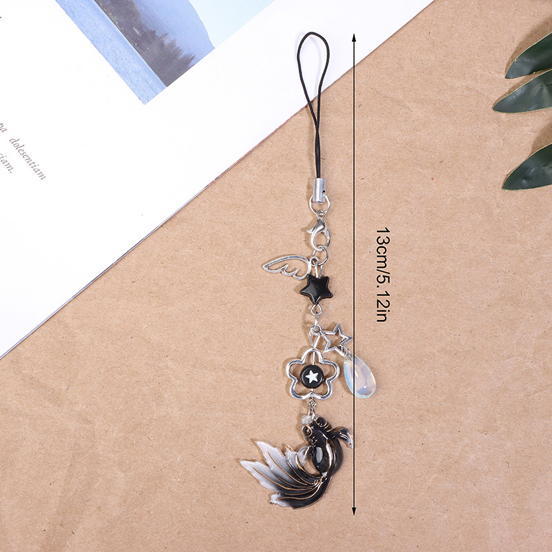 guyumao Colorful Fish Star Keychain Lanyard Wrist Strap Phone Chain ...