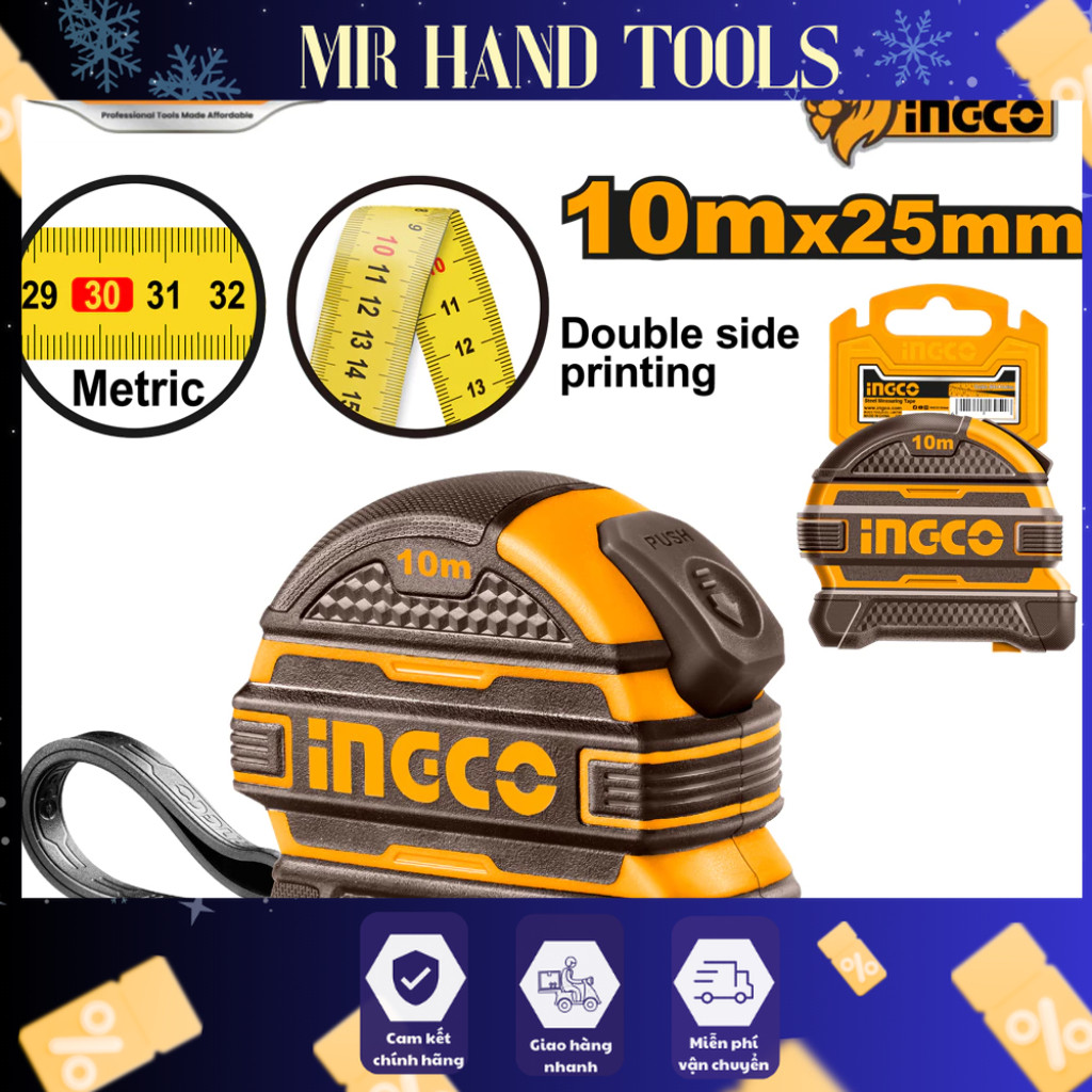 Ingco high quality gold base steel tape measure, all sizes HSMT0803 ...