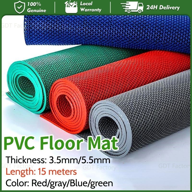 5M PVC Floor Mat Anti Slip Drainage Restaurant Swimming Pool Soft ...
