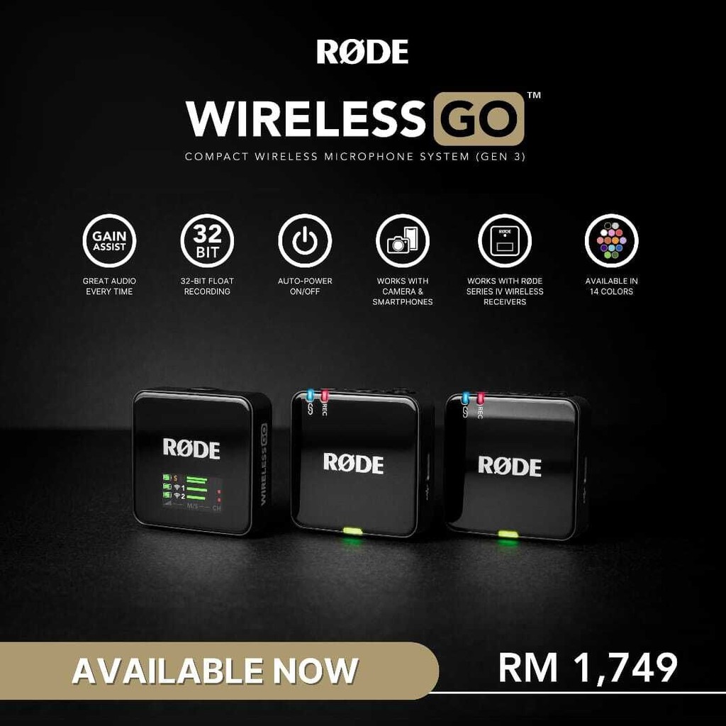 Rode Wireless Pro / GO III / Me / Wireless Microphone System Recorder ...