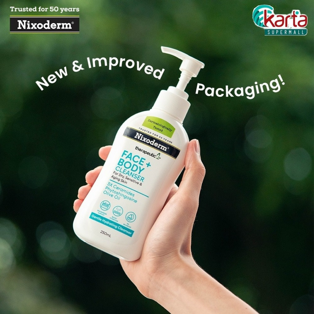 Nixoderm Face & Body Cleanser Bundle + FREE Nixoderm Moisturising ...