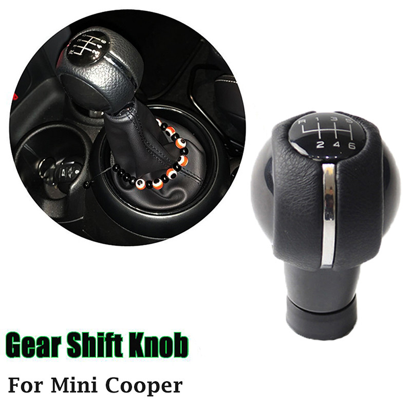 6 Speed Car Interior Manual Gear Shift Knob Shifter Cover For Mini ...