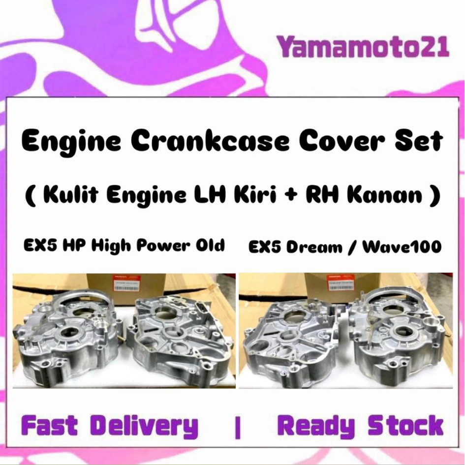 EX5 HP High Power Old Lama / EX5 Dream Wave100 Crankcase Set Kiri Kanan ...