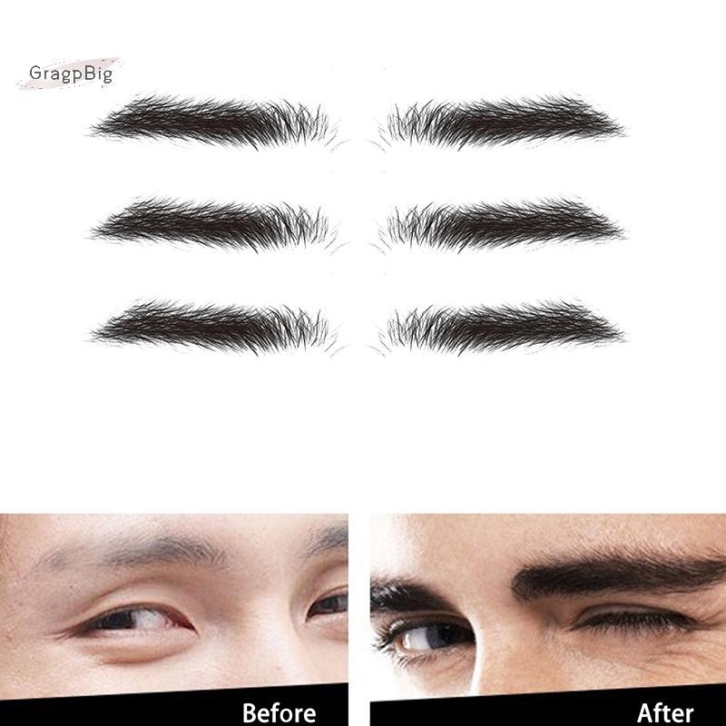 Grapebig 10 Pairs Eyebrow Tattoo for Men Realistic Fake Eyebrows ...