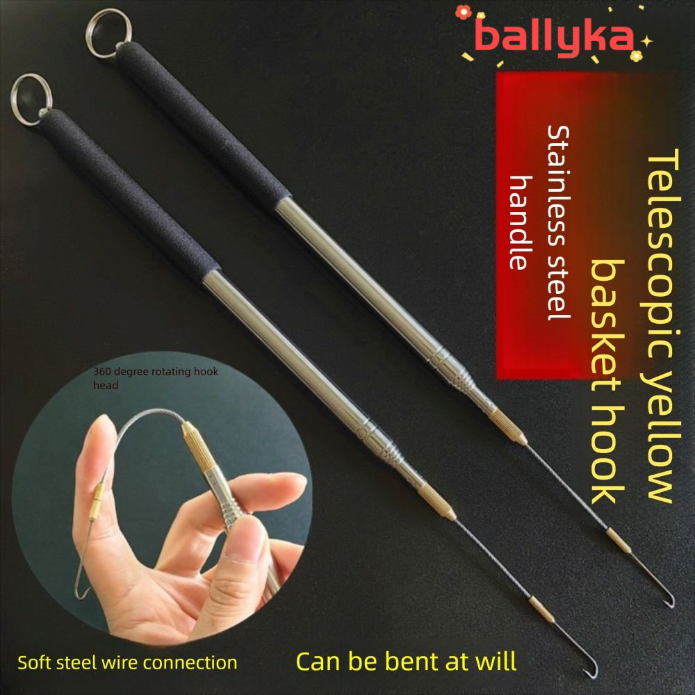 BALLYKA Long Fish Hook, 360 degree rotation Barbed Thread Eel Hook ...