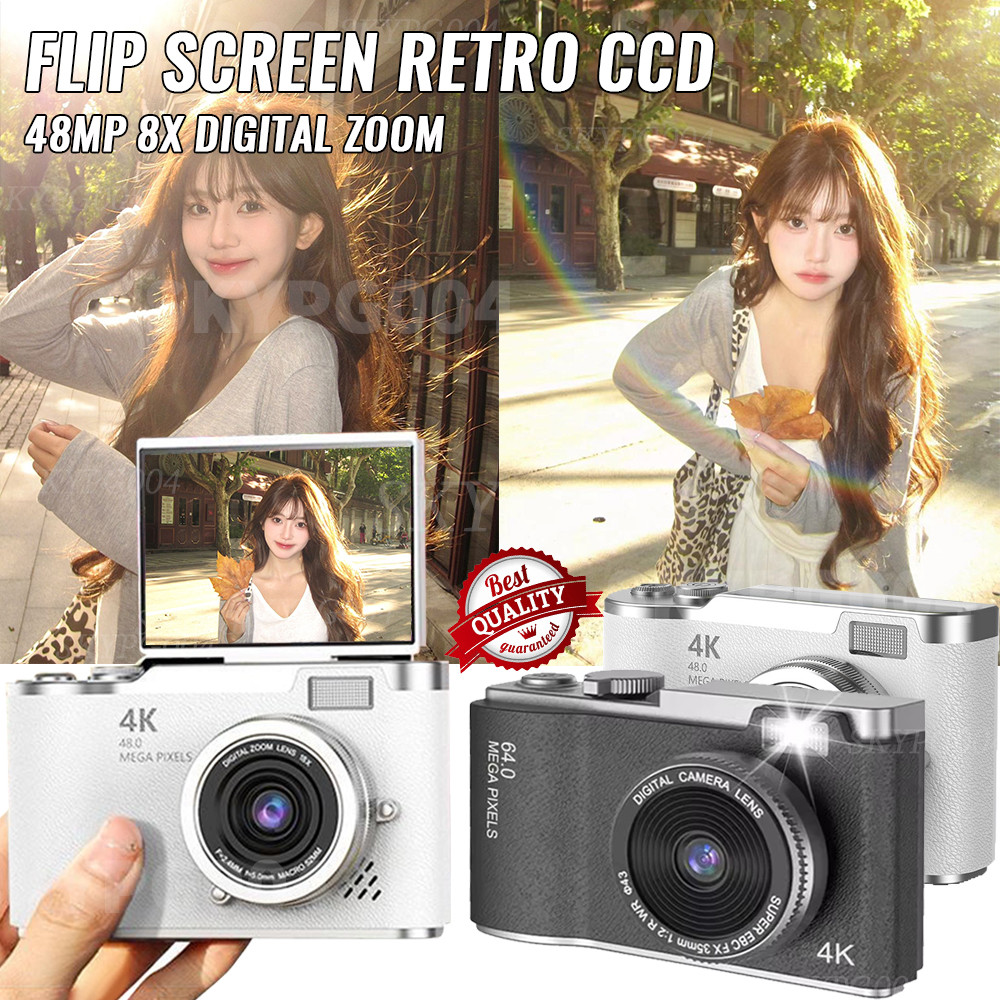 4k Digital Camera 48MP Flip screen megapixel retro HD kids camera can ...