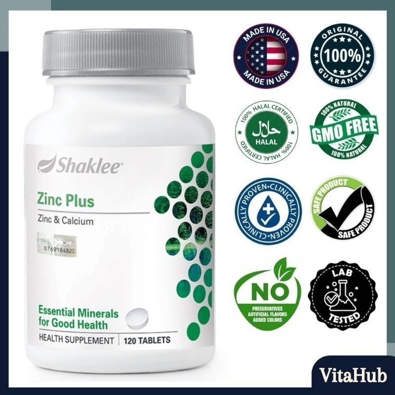 Original Shaklee Zinc Plus - Zinc & Calcium 120 TabletsOriginal Shaklee ...
