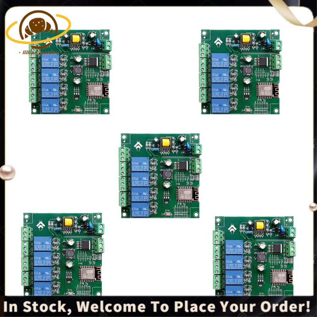 ESP8266ESP-12F WIFI RelayModule 4Channel AC90-250V/DC7-30V/5V ...