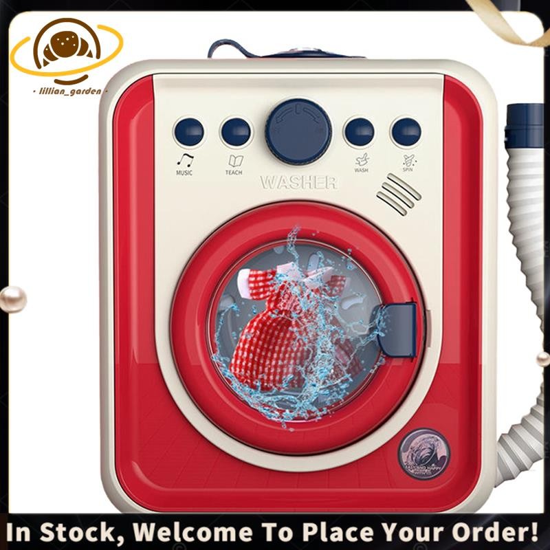 Children'S Washing Machine Toys Mini Simulation Furniture Rotatable ...