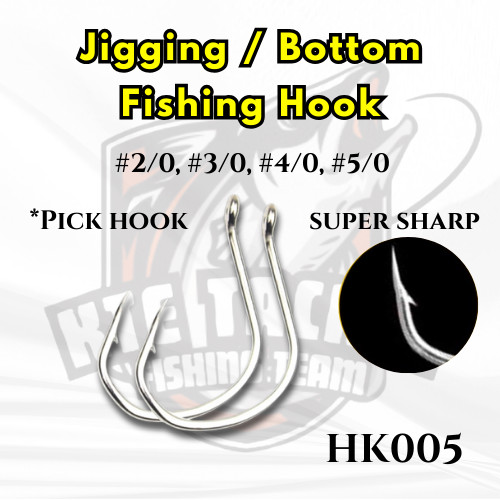 Mata Kail Keluli Tahan Karat5 Pcs Assist Hook Slow Fast Jigging Hook J ...