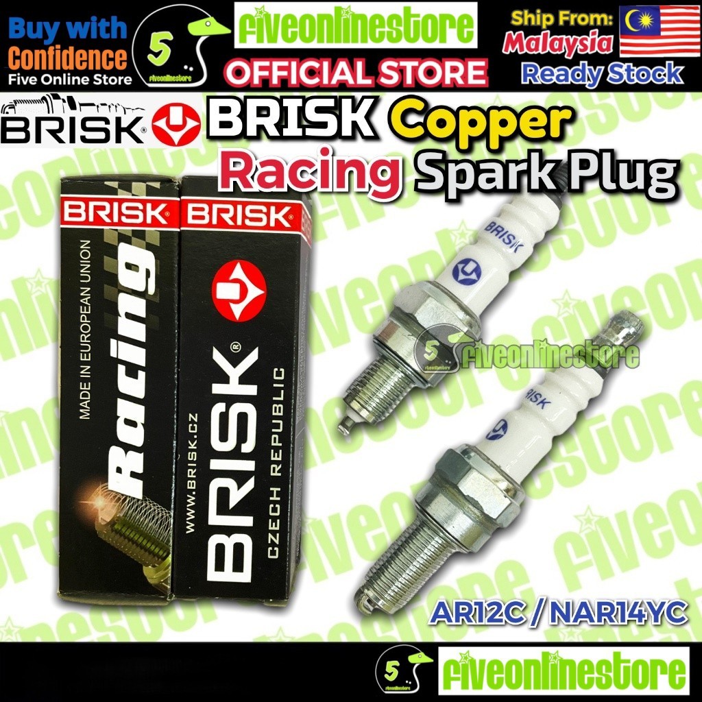 BRISK Copper Spark Plug Racing AR12C NAR14YC Original Brisk WAVE125 EX5 ...
