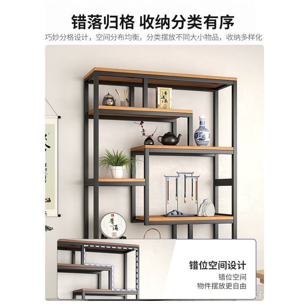 Tea Room Whole Wall Tea Ornament Rack Display Cabinet Living Room Shelf ...