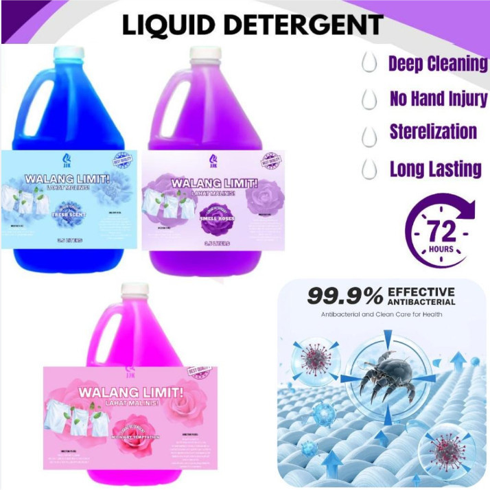 Newly Upgraded Liquid Laundry Detergent All In One Laundry Detergent Fabric Softener Scent 1 ...