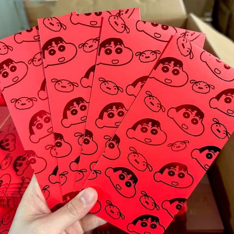2024 Red Envelope Bag Crayon Shin-Chan hello kitty Gilding Cute Long ...