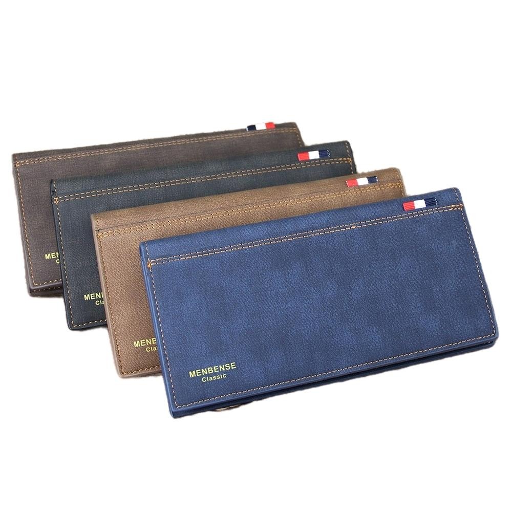Menbense PU Leather Korea Design Pocket Fashion Wallets for Men Long ...