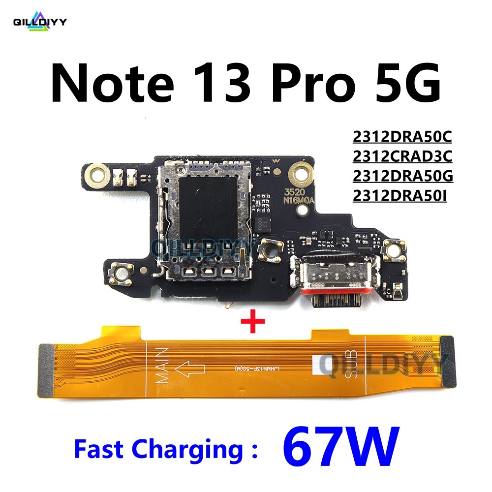 Charging Port Board For Xiaomi Redmi Note 13 Pro 5G Fast Charger ...