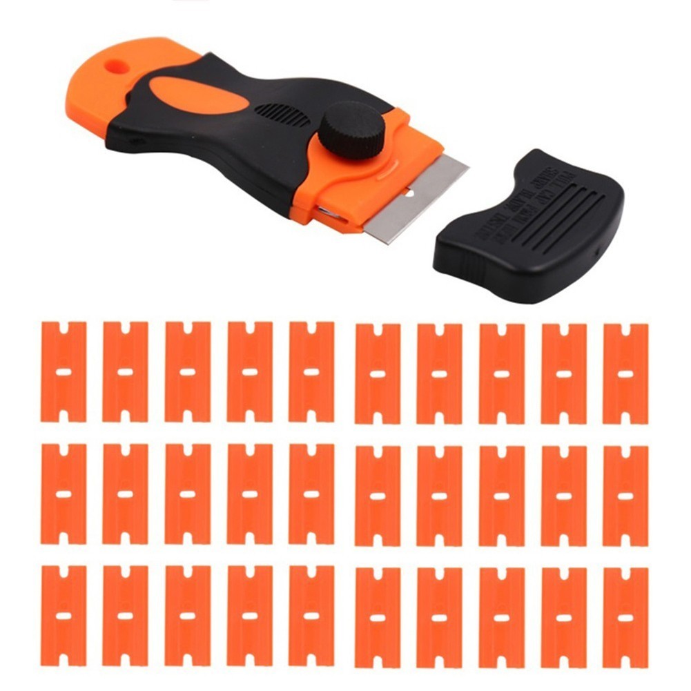 [ELECT] Scraper Plastic Razor Blade Paint Glue Remove Adhesive Scraper ...