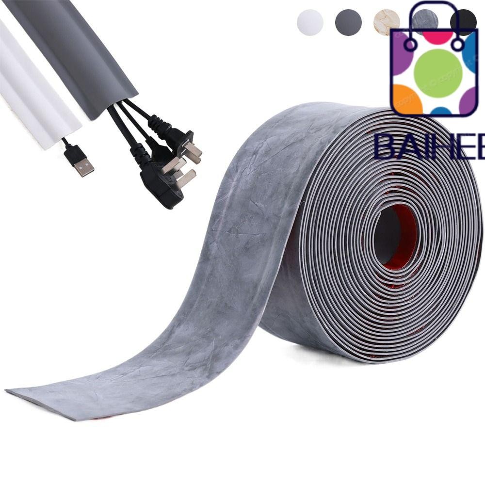 BAIHEE Cable Concealer, Paintable Self-Adhesive TV Cord Hider, Mould ...