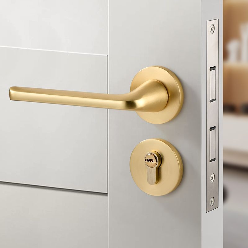 Golden Door Lock Indoor Bedroom Door Lock with Magnetic Silent Door ...