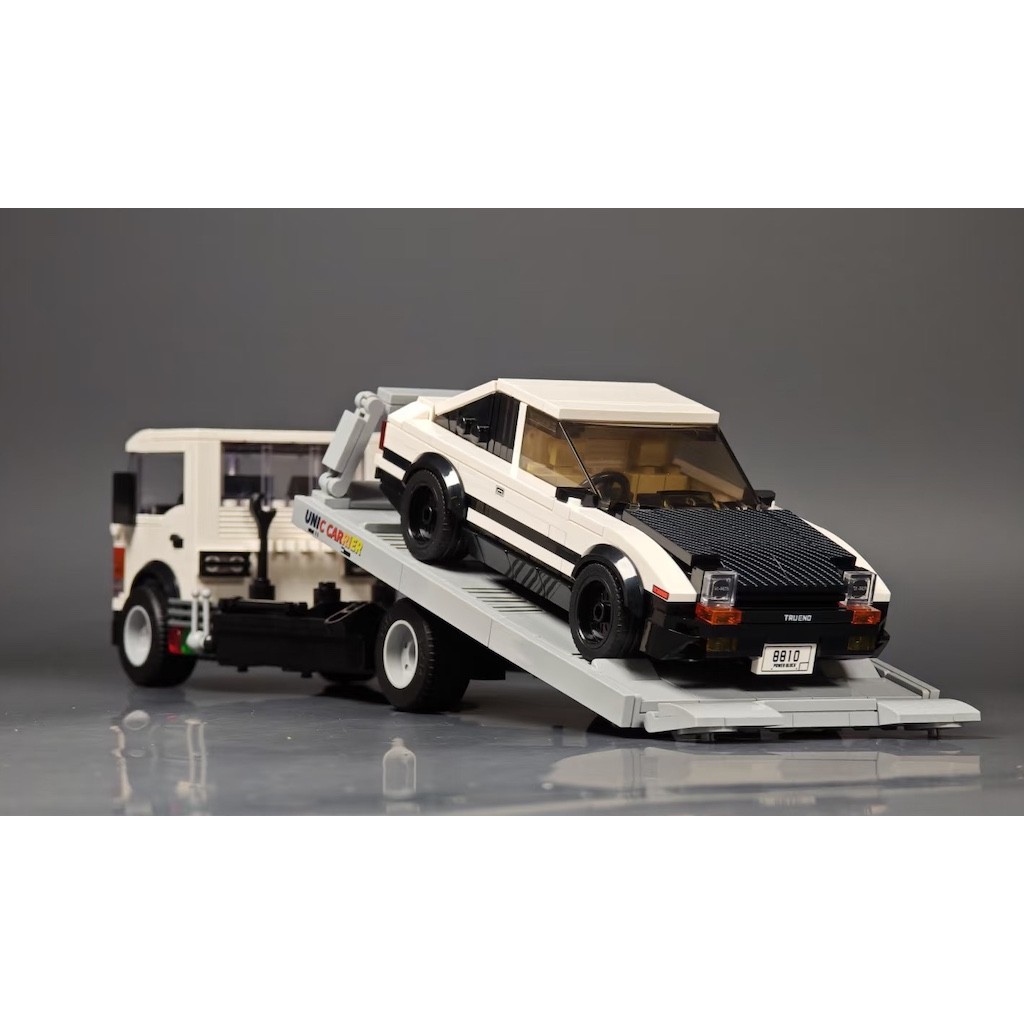 MOC Technic Speed AE86 Trueno Flatbed Tow Truck Model Toy Building ...